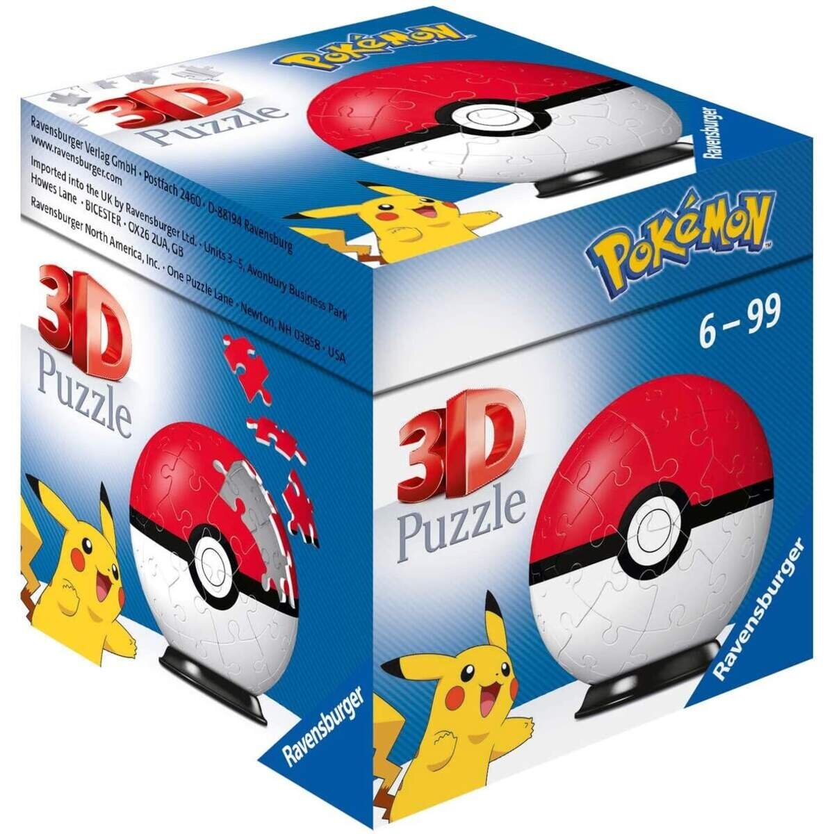 Ravensburger 3D Puzzle - Pokemon: Pokéball / Poké Ball, 54 Teile ...